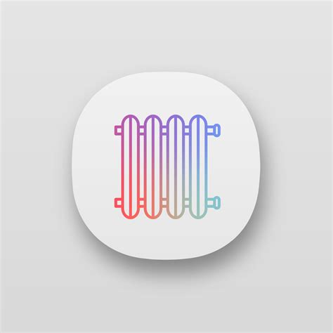 Radiator App Icon Ui Ux User Interface Heating Battery Heater Web