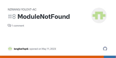 Modulenotfound · Issue 8 · Nzwangyolov7 Ac · Github