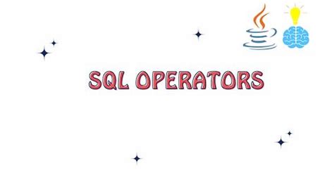 SQL Operators Complete List Javagyansite