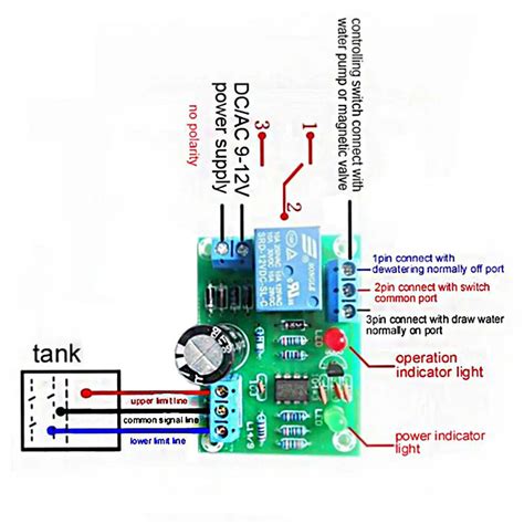 Badu Bg Контролер за ниво на течност Dc 12v 10a Сензорен модул Сензор за откриване на нивото на