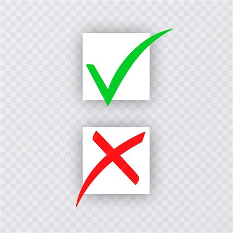 Делайте и не делайте простые значки нарисованные вручную векторные элементы зеленая галочка и