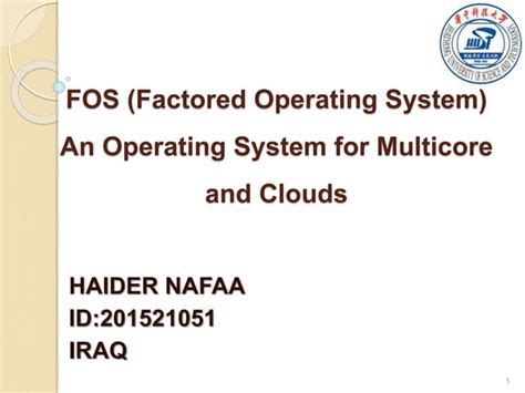 factored operating system an operating system for multicore and clouds