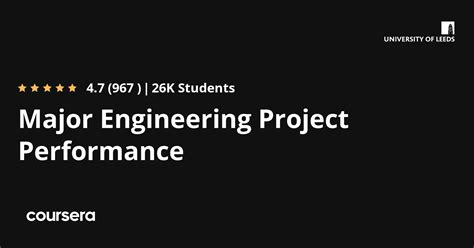 Major Engineering Project Performance Coursera