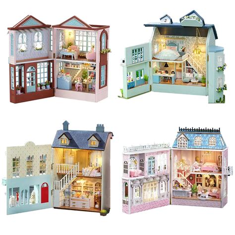 Casa De Mu Ecas De Madera Para Ni Os Y Ni As Minicasas De Mu Ecas