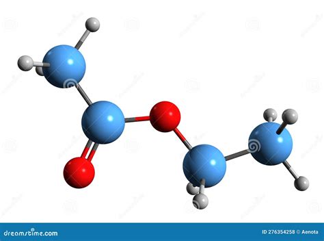 3d Image Of Ethyl Acetate Skeletal Formula Stock Illustration Illustration Of Ingredient