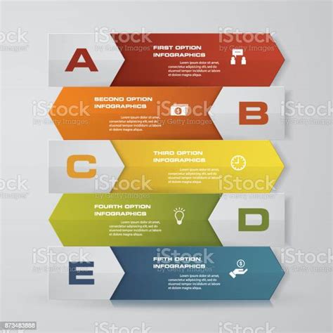현대 5 옵션 프레 젠 테이 션 비즈니스 인포 그래픽 템플릿입니다 Eps 10입니다 0명에 대한 스톡 벡터 아트 및 기타 이미지 0명 개념 Istock