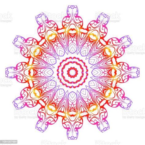 현대 장식 름 모양입니다 꽃 만다라입니다 벡터 일러스트 레이 션 0명에 대한 스톡 벡터 아트 및 기타 이미지 0명 꽃 식물 나선형 Istock