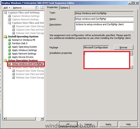 Adding A Hotfix To The Setup Windows And Configmgr Step In A Task