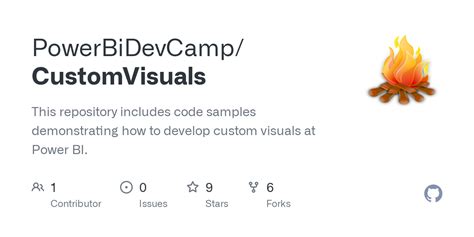 GitHub PowerBiDevCamp CustomVisuals This Repository Includes Code