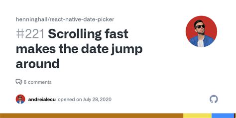 scrolling fast makes the date jump around · issue 221 · henninghall