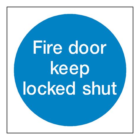 Fire Door Keep Locked Shut Sticker Safety Uk