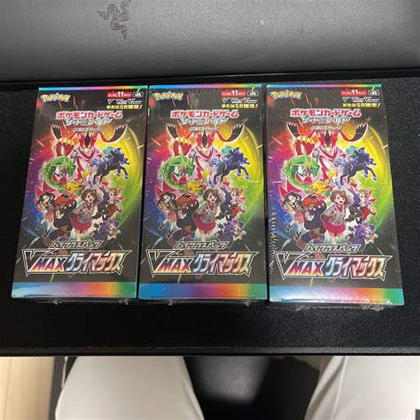50％割引ブラック系【超ポイント祭期間限定】 ポケモンカードvmax クライマックス3box ポケモンカードゲーム トレーディングカード
