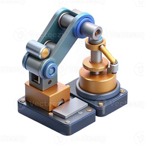 Serene Vintage A Robotic Arm Assembling A Microchip Precise Movements Industrial Lighting