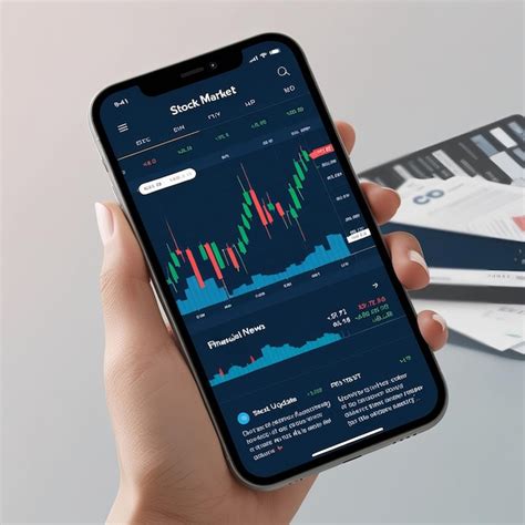 Hand Holding Smartphone Displaying Stock Market App With Realtime