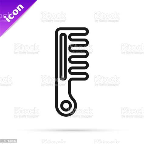 흰색 배경에 격리 된 검은 줄 헤어 브러시 아이콘 빗 머리 기호 이발사 기호 벡터 개성 개념에 대한 스톡 벡터 아트 및 기타