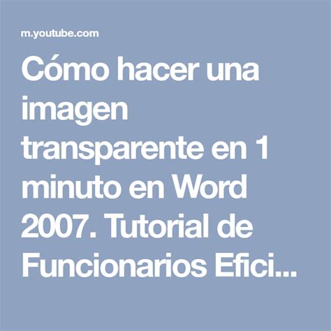Como Poner Transparente Una Imagen En Word Cios