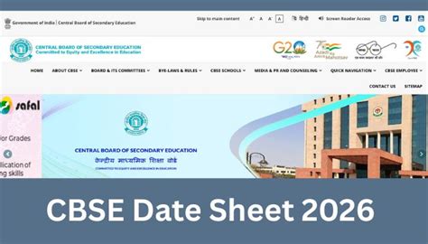 Cbse Date Sheet 2026 Class 10 And 12 Board Exam 2026 Pdf Download Link Timing Guidelines