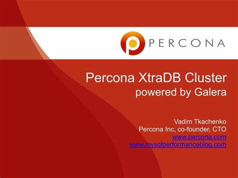 Percona Xtradb Cluster Sf Meetup Ppt