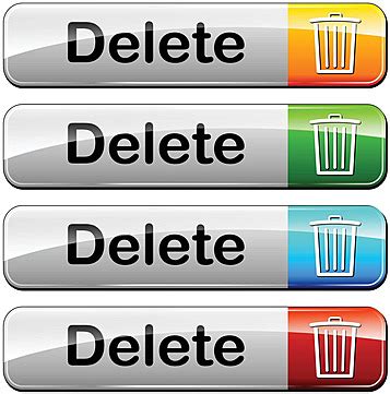 Delete Push Buttons Vector Simple Internet Vector Vector Simple Internet PNG And Vector With
