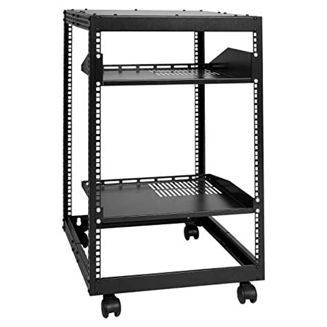 VEVOR 15U Open Frame Server Rack 23 40 Adjustable Depth Free Standing Or Wall Mount Network