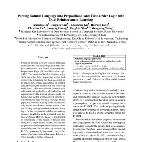 parsing natural language into propositional and first order logic with dual reinforcement