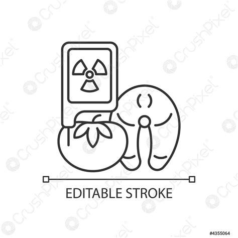 Radiation In Food Testing Linear Icon Stock Vector 4355064 Crushpixel
