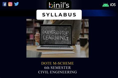 M Scheme Diploma Civil Engineering Syllabus 6th Sem Download