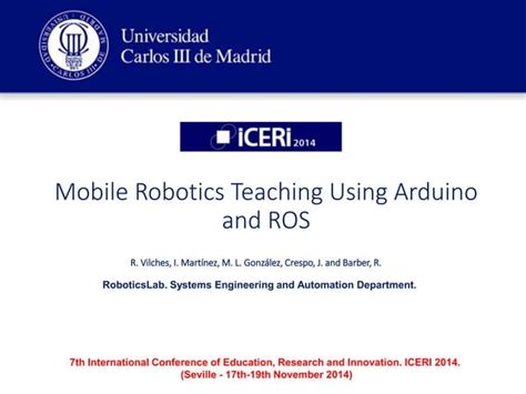 Mobile Robotics Teaching Using Arduino And Ros Ppt