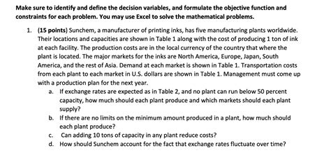 solved make sure to identify and define the decision