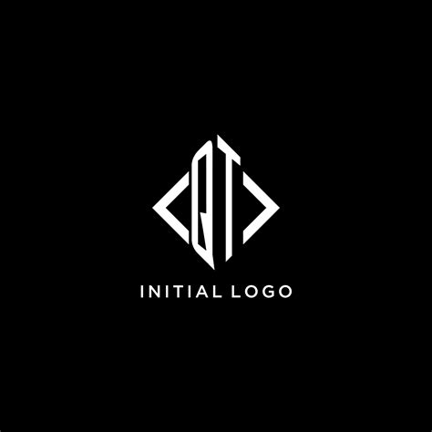 QT Initial Monogram With Rhombus Shape Logo Design Vector Art At Vecteezy