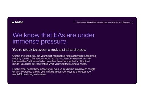 How To Make Enterprise Architecture Work For Your Business Ardoq