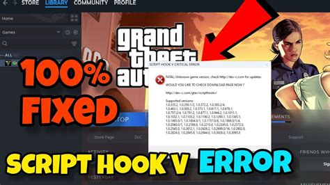 Fixed Script Hook V Critical Error After Gta 5 Update 103179