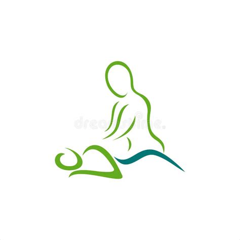 Vector Logo Massage Design Physiotherapy People Inspiration Stock Vector Illustration Of