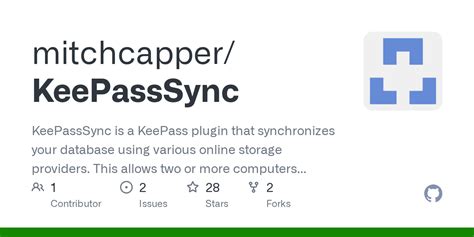 Github Mitchcapperkeepasssync Keepasssync Is A Keepass Plugin That
