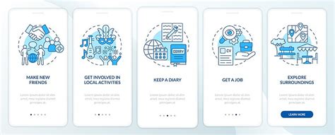 Adjusting To Living Abroad Onboarding Mobile App Page Screen Brochure Template Download On Pngtree