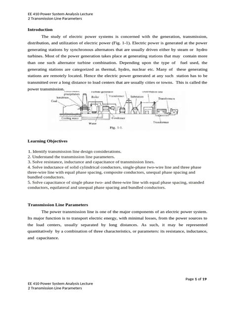 Lecture Ii Transmission Line Parameters Pdf