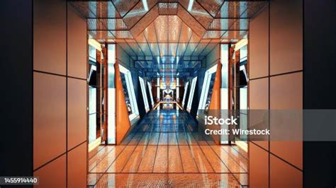 녹색과 파란색 조명으로 빛나는 미래의 공상 과학 터널의 3d 렌더링 0명에 대한 스톡 사진 및 기타 이미지 0명 3차원 형태 기하 도형 Istock