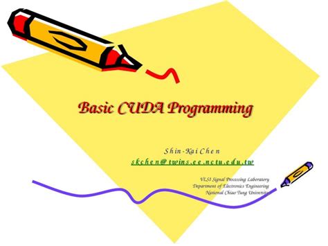 Ppt Basic Cuda Programming Shin Kai Chen Skchentw