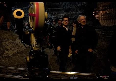 Jj Abrams And Steven Spielberg On The Set Of Super 8 Steven