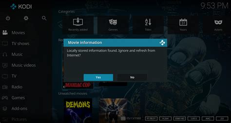 kodi ignore local artworks with refresh from internet · issue 23044