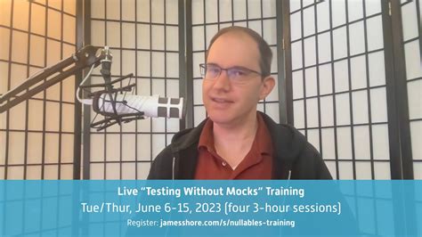 “testing Without Mocks” Training June 2023 Online Youtube