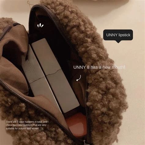 Косметичка из овечьей шерсти плюшевая милая сумка для хранения канцелярских принадлежностей