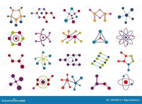 Connected Molecules Molecule Connection Model Chemistry Particle And