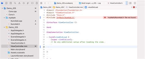C Xcode Ios Project How To Import Cpp Code Files From Other