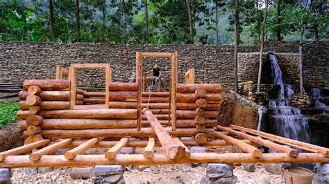 How To Lift Giant Logs Without Modern Tools Building Log Cabin Alone Ep 5 YouTube
