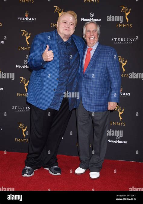 Louie Anderson And Henry Winkler At The 70th Emmy Awards Season