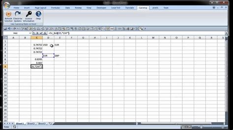 Live Currency Converter In Excel Youtube