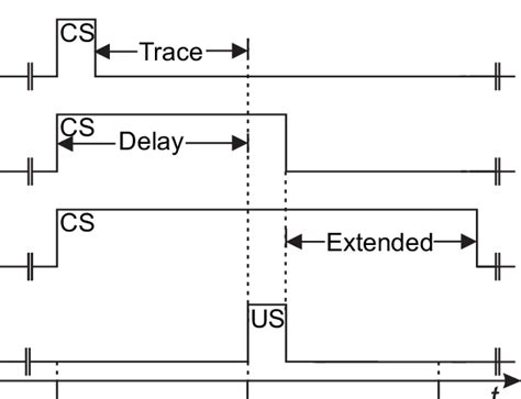Three Fixed Delay Conditioning Variations In Trace Conditioning A