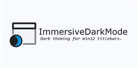 Github Sungaila Immersivedarkmode Applies A Dark Theme To The