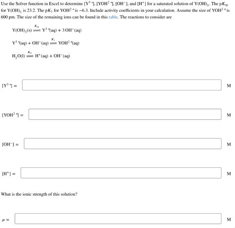 Solved Use The Solver Function In Excel To Determine